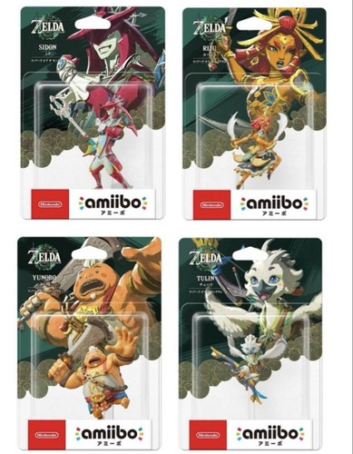 Set of 4 Tulin Yunobo Sidon Riju amiibo The Legend of Zelda Tears of the Kingdom | eBay