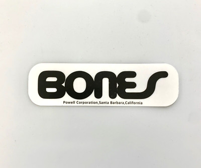 Powell BONES Skateboard Sticker 4" black/clear | eBay