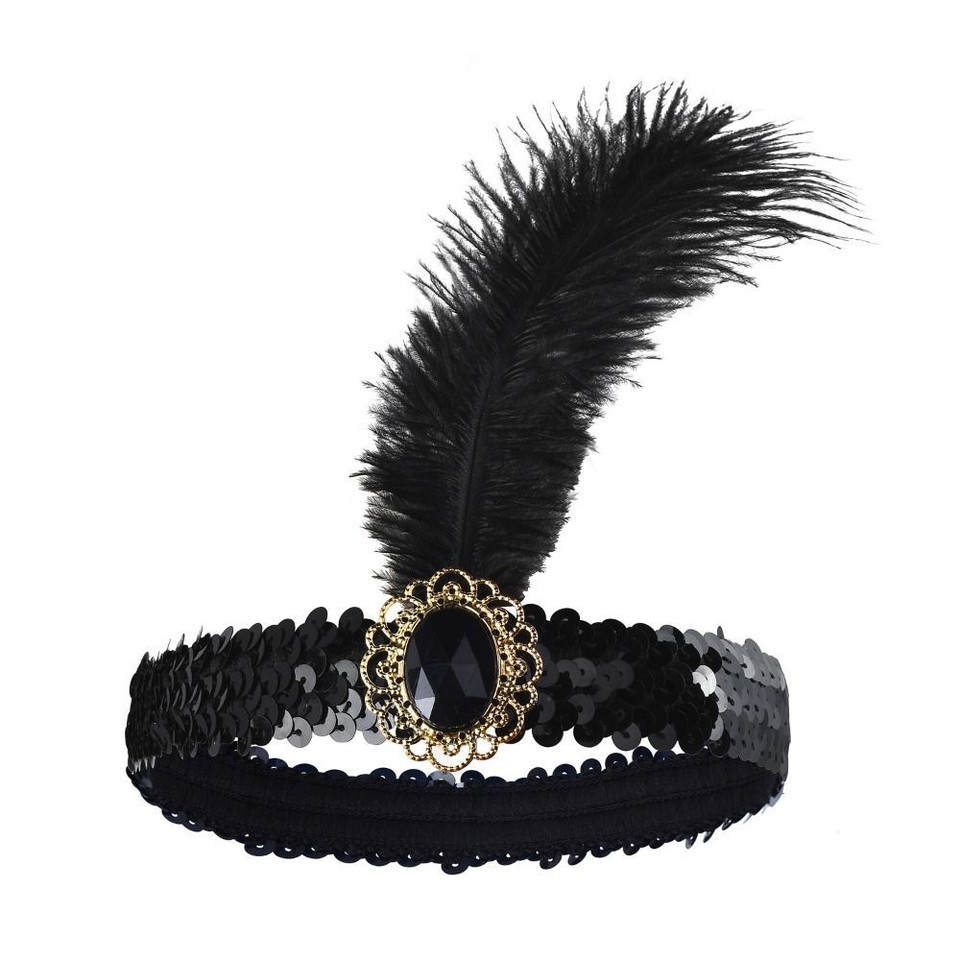 Hair Accessories Bridal Headpiece Feather Headband Headdress Gatsby ...
