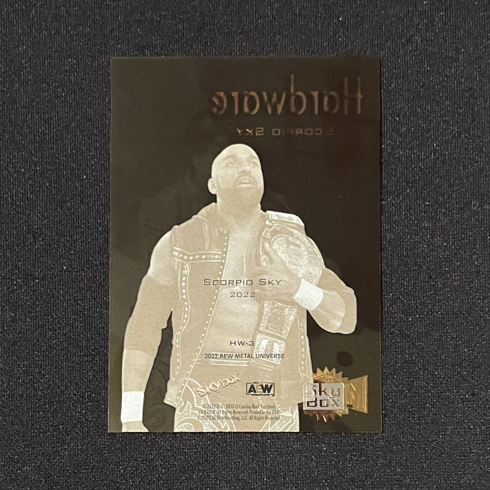 2022 Skybox Metal Universe AEW Scorpio Sky Hardware Acetate #HW3 | eBay