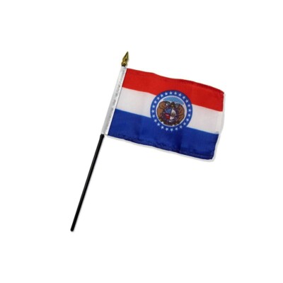 Missouri 4x6in State Stick Flag - Mini USA Desk Flag Parade Classroom ...