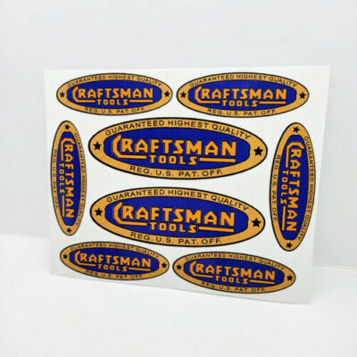CRAFTSMAN TOOLS 1930's Vintage Style DECALS, 2 Inch & 3 Inch, Vinyl ...