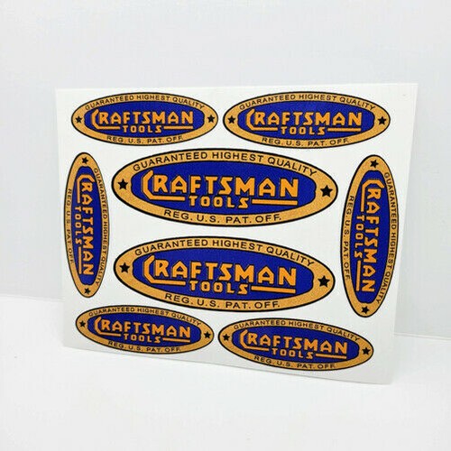 CRAFTSMAN TOOLS 1930's Vintage Style DECALS, 2 Inch & 3 Inch, Vinyl ...