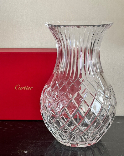 Authentic 12" Tall Cartier Crystal Vase | eBay