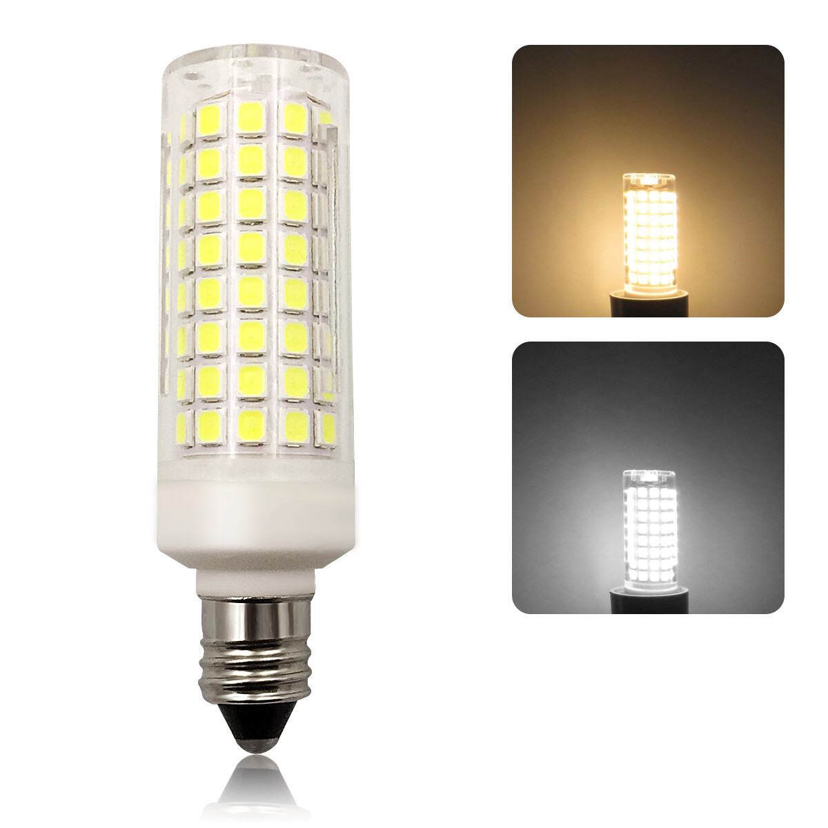 E11 Mini Candelabra Led Bulbs PoolTone™ T4 Halogen White COB LED