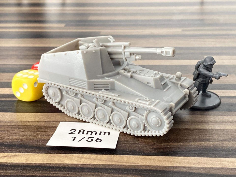 Sd.kfz. 124 Wespe WW2 German Light Field Howitzer - 3D Resin Printed ...