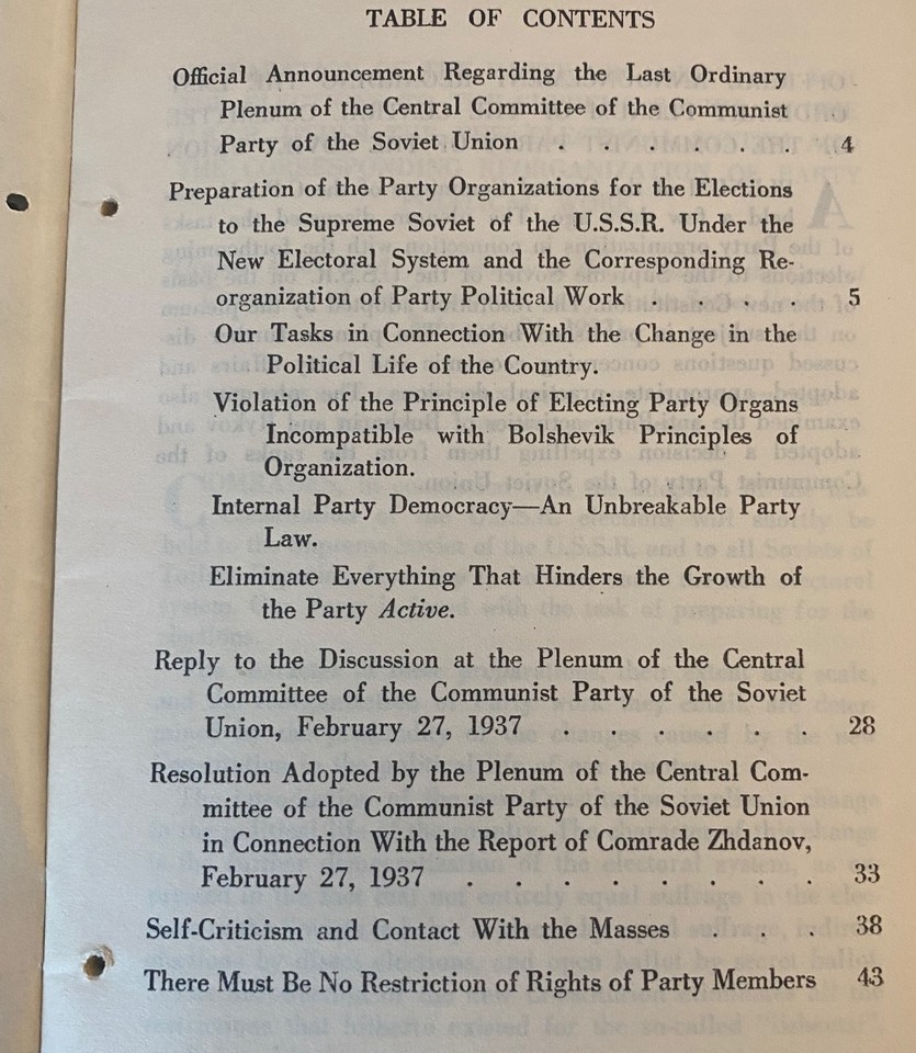 ORGANIZATIONAL PROBLEMS OF THE COMMUNIST PARTY by A. A. Zhdanov 1937 J ...