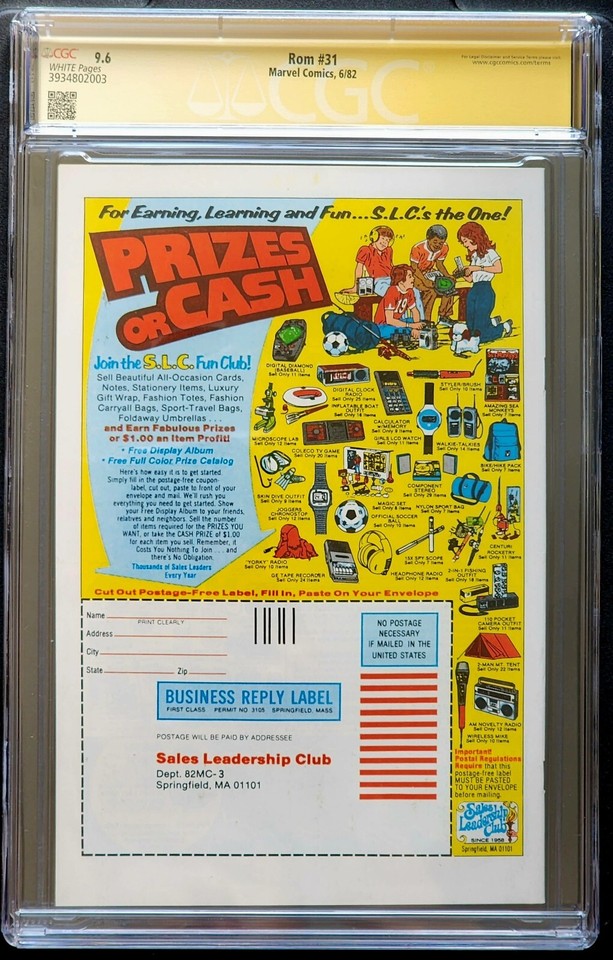 Rom #31 - second appearance of Rogue signed. X-men MCU. CGC 9.6 not 9.8 ...