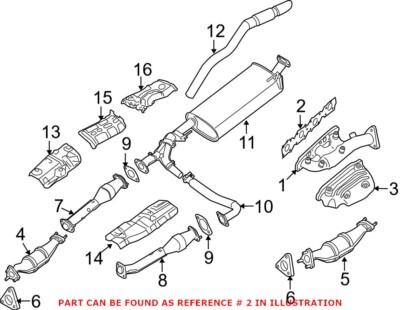 Genuine OEM Exhaust Manifold Gasket for Nissan 14036EA200 | eBay