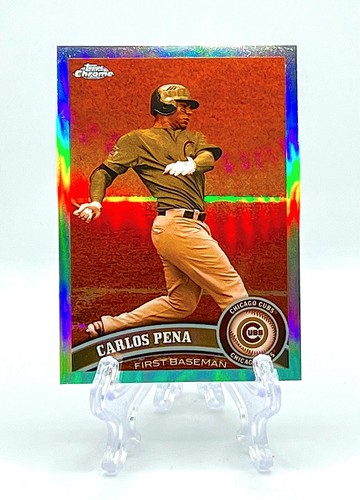 CARLOS PENA 2011 Topps Chrome #112 SEPIA REFRACTOR /99 PARALLEL CUBS ...