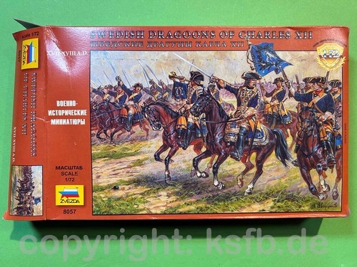 1:72 Zvezda #8057 nordische Kriege Schweden Dragoner Charles der XII ...