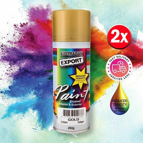 2x GOLD Australian Export Spray Paint Cans 250gm Fast Shipping | eBay ...