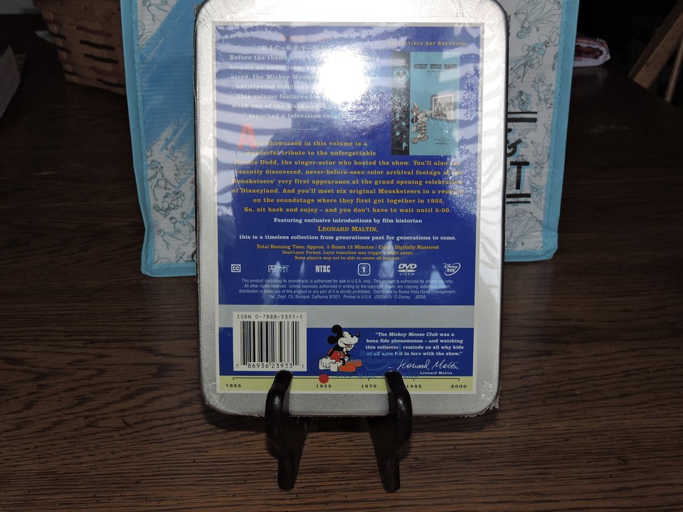 WALT DISNEY TREASURY DVD - THE MICKEY MOUSE CLUB - COLLECTIBLE TIN ...