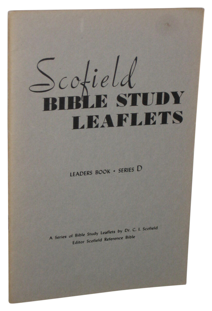 Scotfield Bible Study Leaflets Leaders Book Series B (1935) Paperback ...