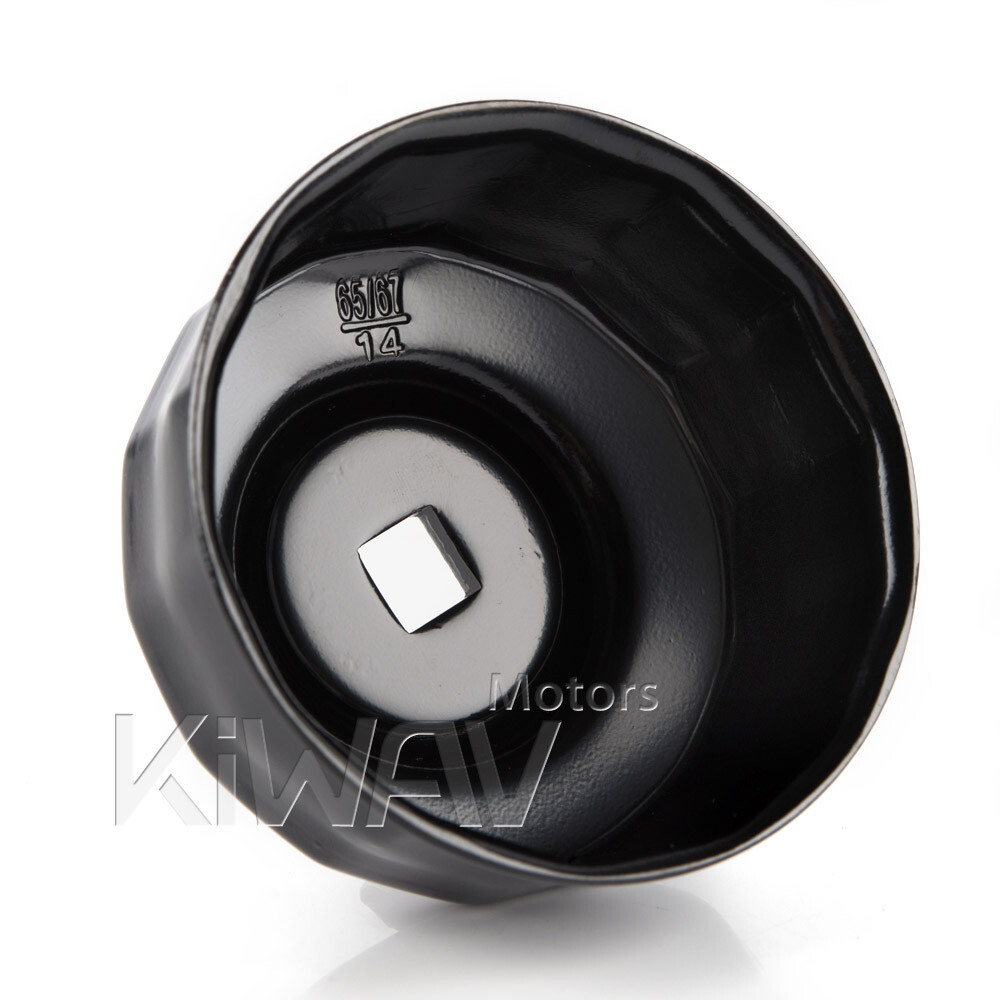 Black steel 65/67mm 14 flute oil filter socket wrench for Toyota (1.3~2 ...