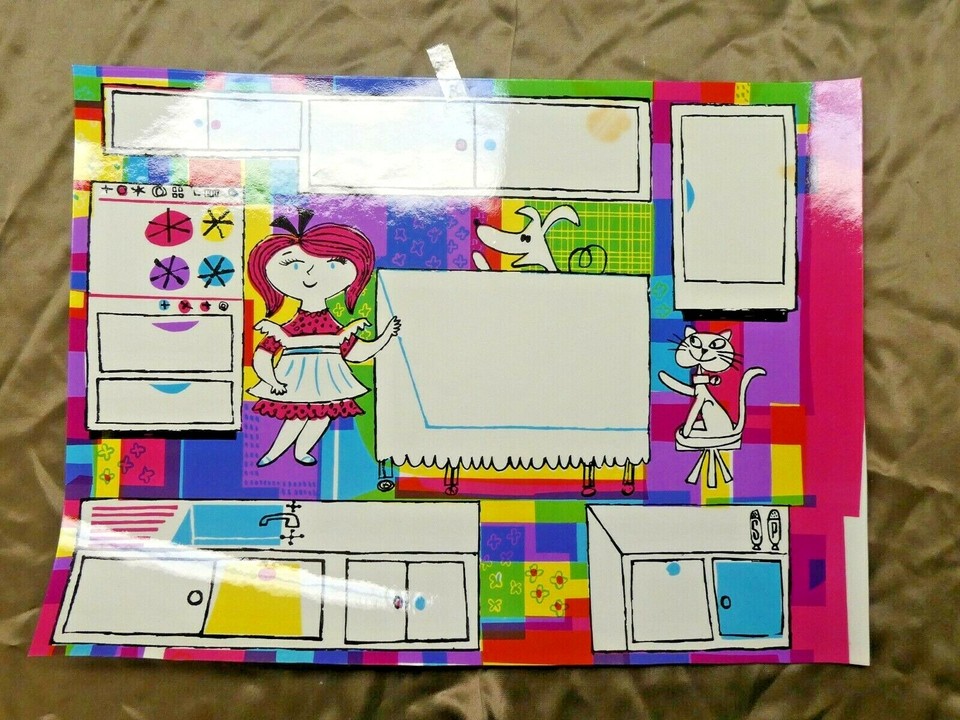 Rare Miss Cookie's Kitchen Colorform Printers Proof For Colorforms Box ...