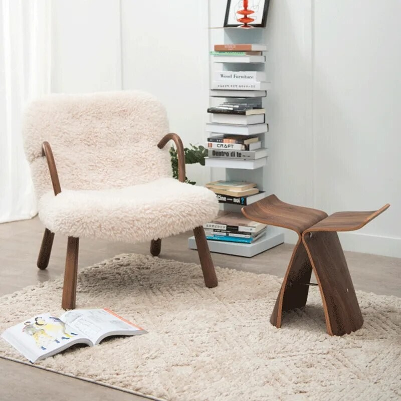 Wuli Stool Ins Danish Butterfly Chair Stool Wild Living Room Stool | eBay