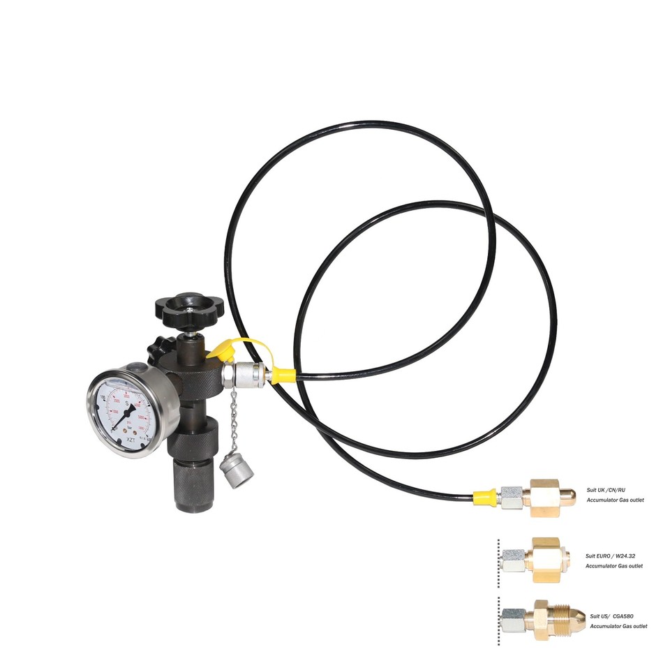 XZT-01S 400BAR Accumulator Nitrogen charging Filling ,Pressure Test Kit ...