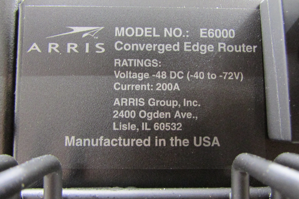 Arris E6000 CMTS Duplex Chassis Kit - Two RSMs, No CAMs 1y Warranty ...