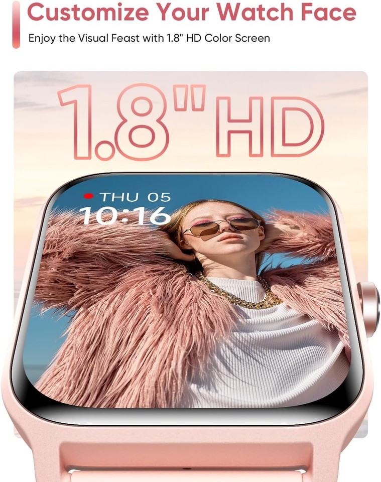 Smart Watch for Women Alexa Built-in Waterproof Fitness Calls for ...