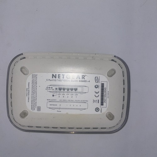 NETGEAR GS605v5 5-Port Gigabit Ethernet Switch 10/100/1000 Mbps unit ...