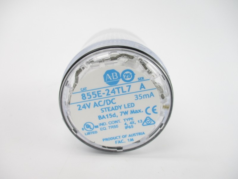 ALLEN BRADLEY 855E-24TL7 SER. A 24VAC/DC (WH) NSMP | eBay