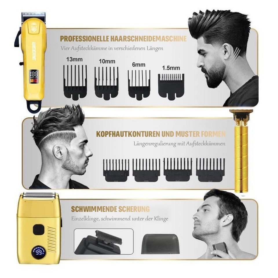 Haarschneidemaschine Profi Haarschneider Bart Trimmer Rasierer Hair ...