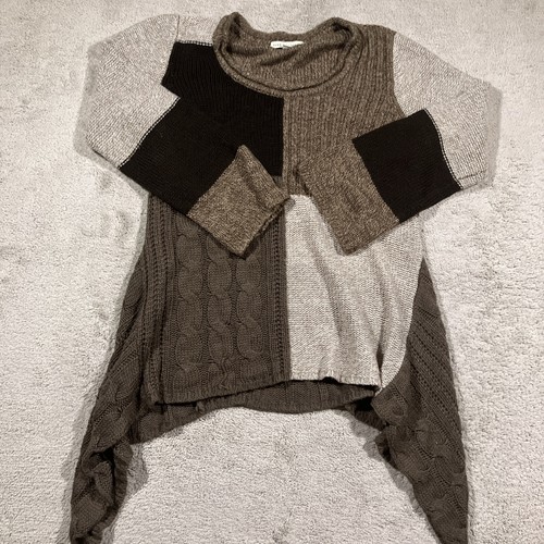 Debbie Morgan Anthropologie Sweater Tunic Womens Large Colorblock ...