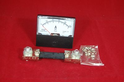 DC 100A Analog Ammeter Panel AMP Current Meter DC 0-100A 60*70mm with ...