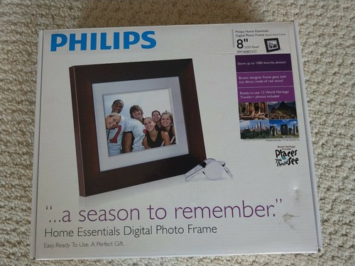 Philips SPF3408T/G7 Photo Frame 8" 4:3 Digital Frame w/ Charger ...