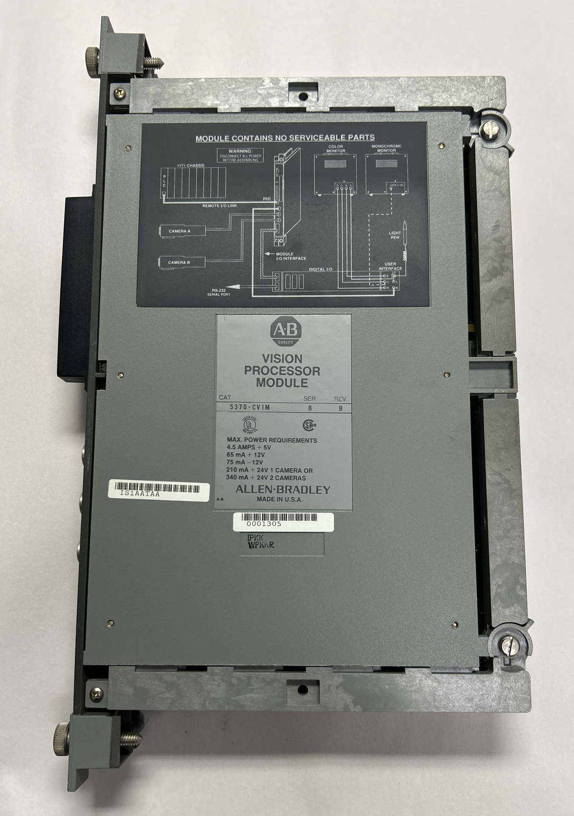 ALLEN BRADLEY,5370-CVIM,SER B REV B VISION PROCESSOR MODULE | eBay