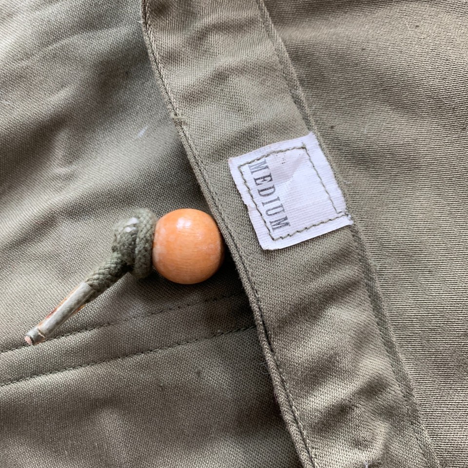 Vintage 1943 40s WW2 WWII Army Green Cotton Field Parka Anorak Medium ...