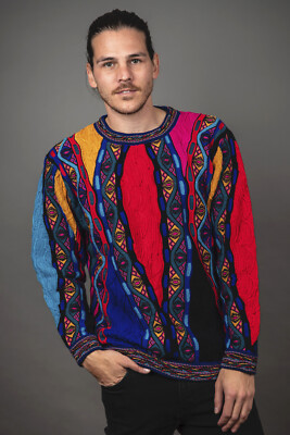 Geccu 3D Multi Colour Merino Wool Sweater Knitwear Jumper | eBay