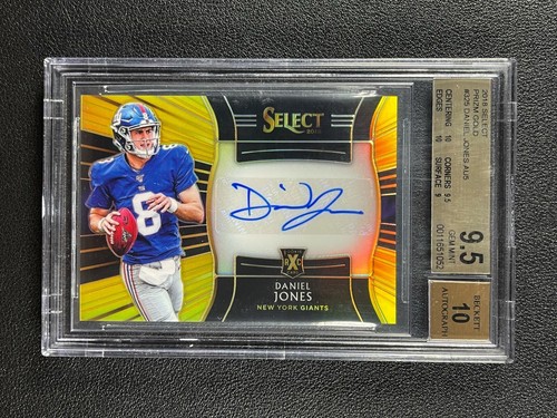 DANIEL JONES BGS 9.5 2018 SELECT #325 2019 PRIZM GOLD ROOKIE XRC RC ...