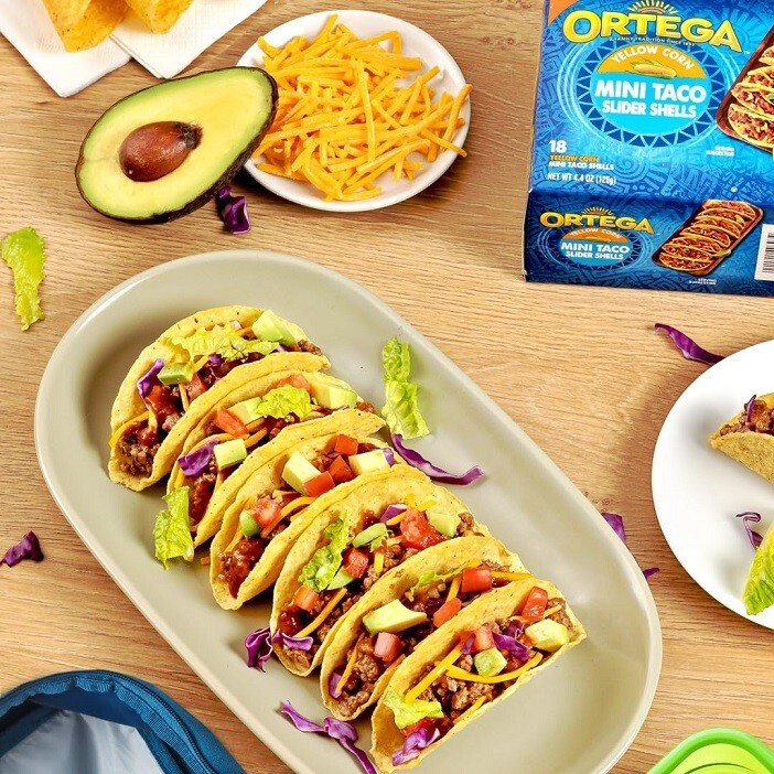 Ortega Mini Taco Slider Shells, Yellow Corn, 4.4 Ounce, 18 Shells | eBay