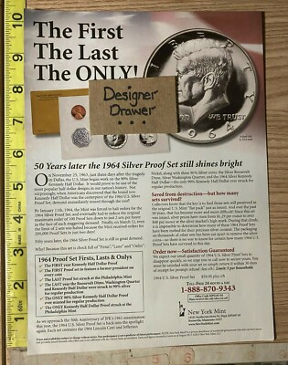 New York Mint JFK 2013 Commemorative Coin Promotional PRINT AD ...