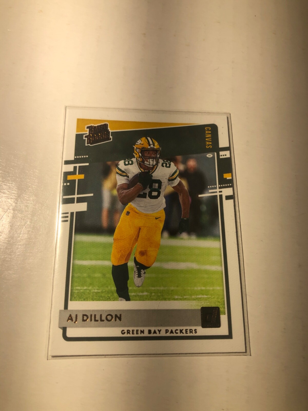 2020 Panini Donruss Rated Rookie AJ DILLON Canvas Card Packers | eBay