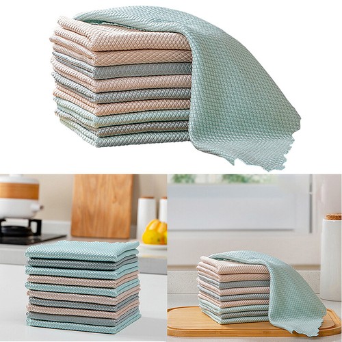Microfibre Cleaning Cloth Miracle Nanoscale Dishcloth Kitchen Streak ...