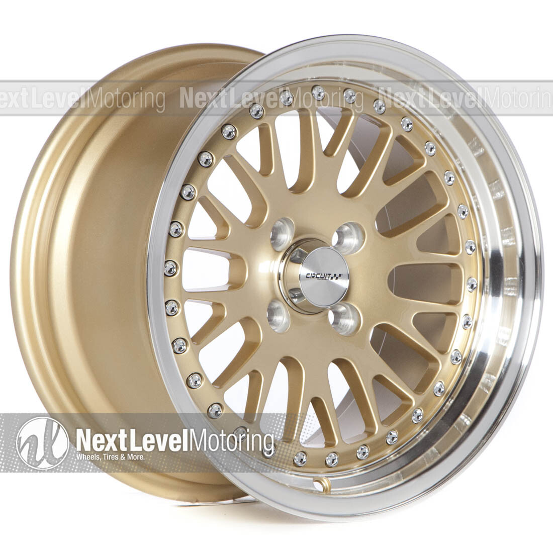 Circuit CP21 15x8 4-100 +25 Gold Wheels Fits Acura Integra DC2 GSR JDM ...