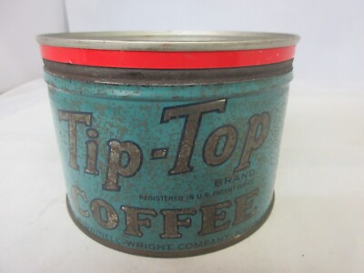 VINTAGE ADVERTISING TIP-TOP COFFEE TIN W/LID COLLECTIBLE 210-M | eBay
