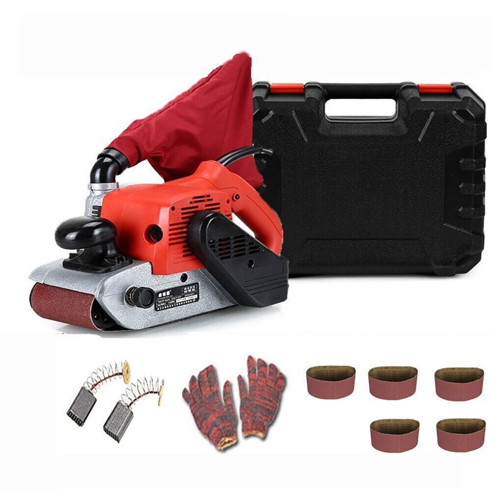4" 1800w Aluminium Body Belt Sander Portable Sanding Polishing Machine ...