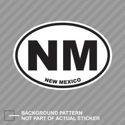 New Mexico State Oval Sticker Decal Vinyl NM | eBay