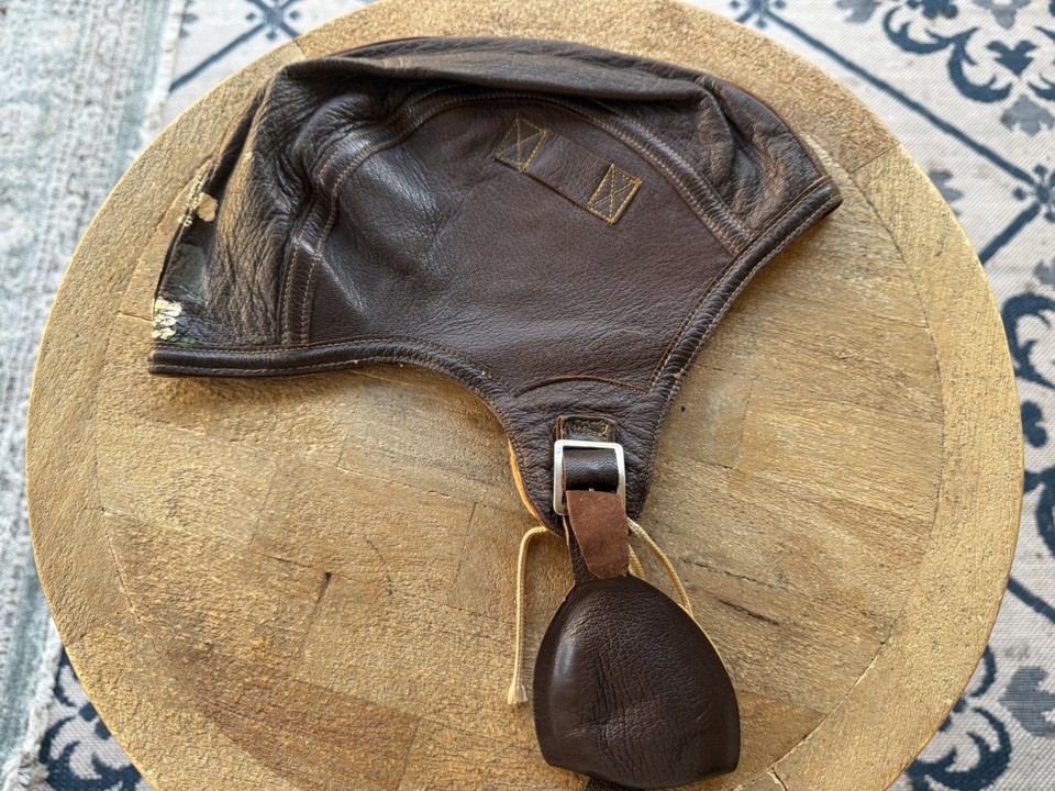 50s Era Funny Snoopy Fly Helmet Genuine Lather Vintage Antique Rare ...