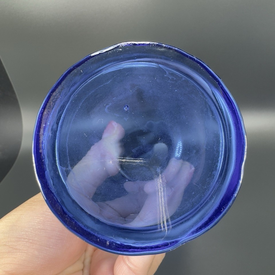 Vintage 1980a Art Glass Vase Ruffled Top Glass Vase Vessel Ruffled Top ...