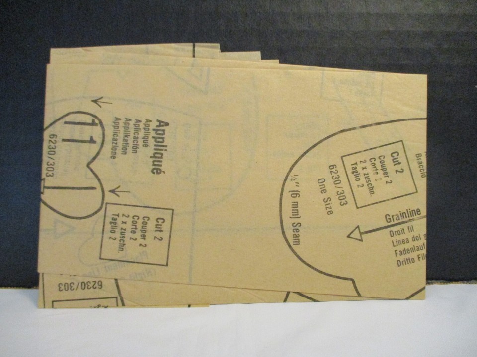 Butterick Pattern 6230 Care Bears Cheer Bear Rainbow 17" Tall Uncut ...