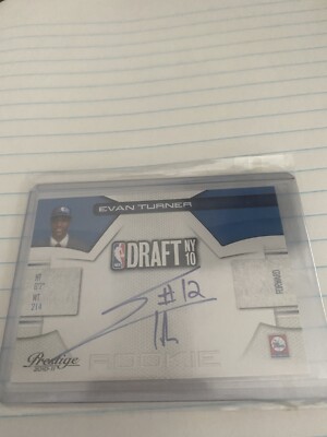 2010-11 Prestige Evan Turner Draft Picks RC On Card Auto Autograph 088/ ...