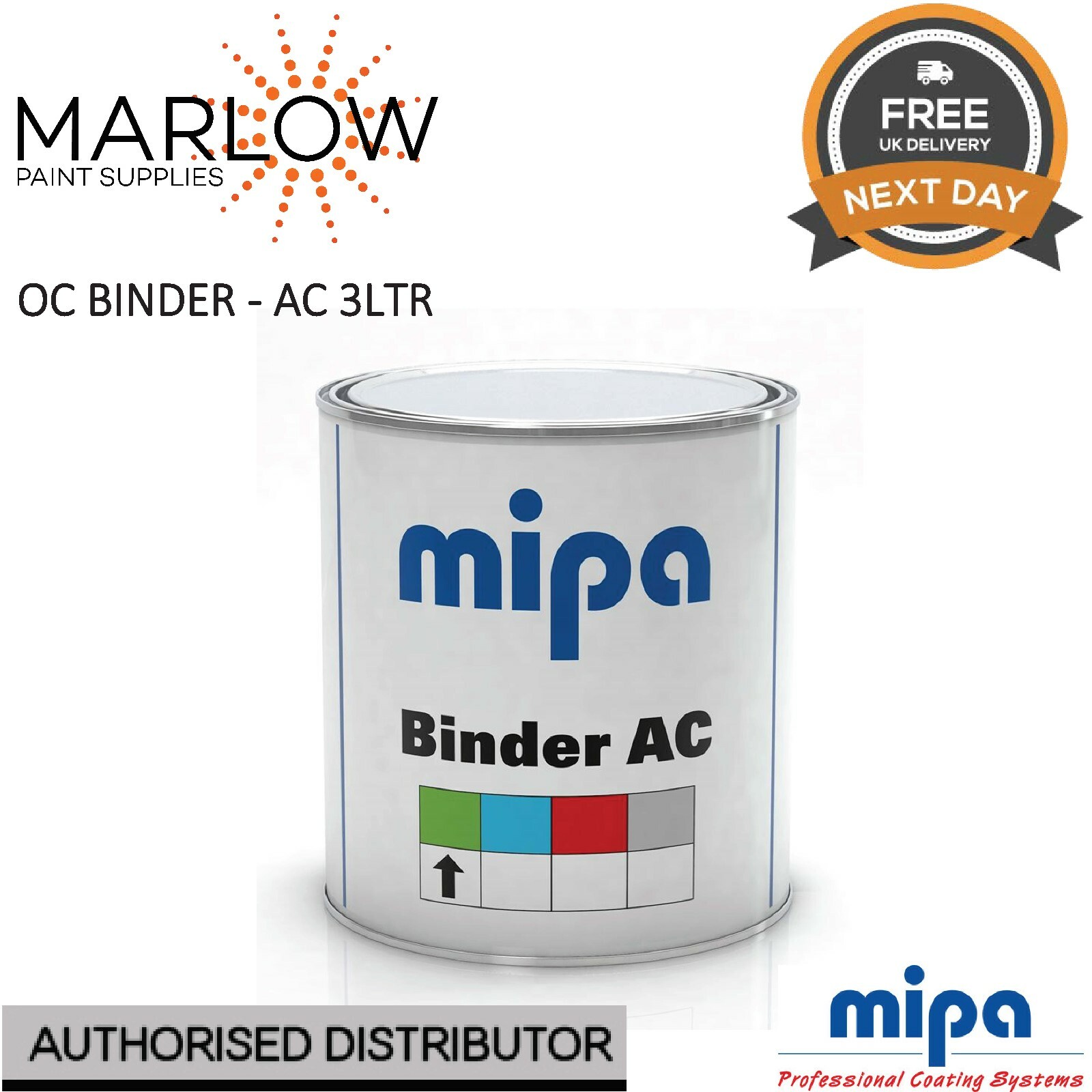 MIPA OC 2K AC BINDER 3LTR - ACRYLIC, 2-1 , GLOSS , TOPCOAT , PAINT ...