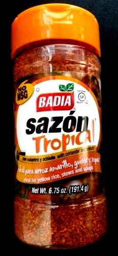 BADIA SAZON TROPICAL CON CULANTRO Y ACHIOTE W CORIANDER AND ANNATO 6 ...