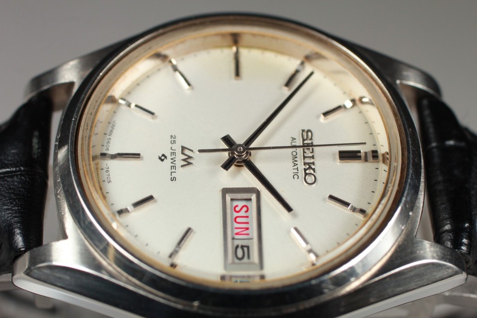 [Exc+5] Seiko Lord Matic 5606-7070 White Dial Day/Date AT Men's Watch ...