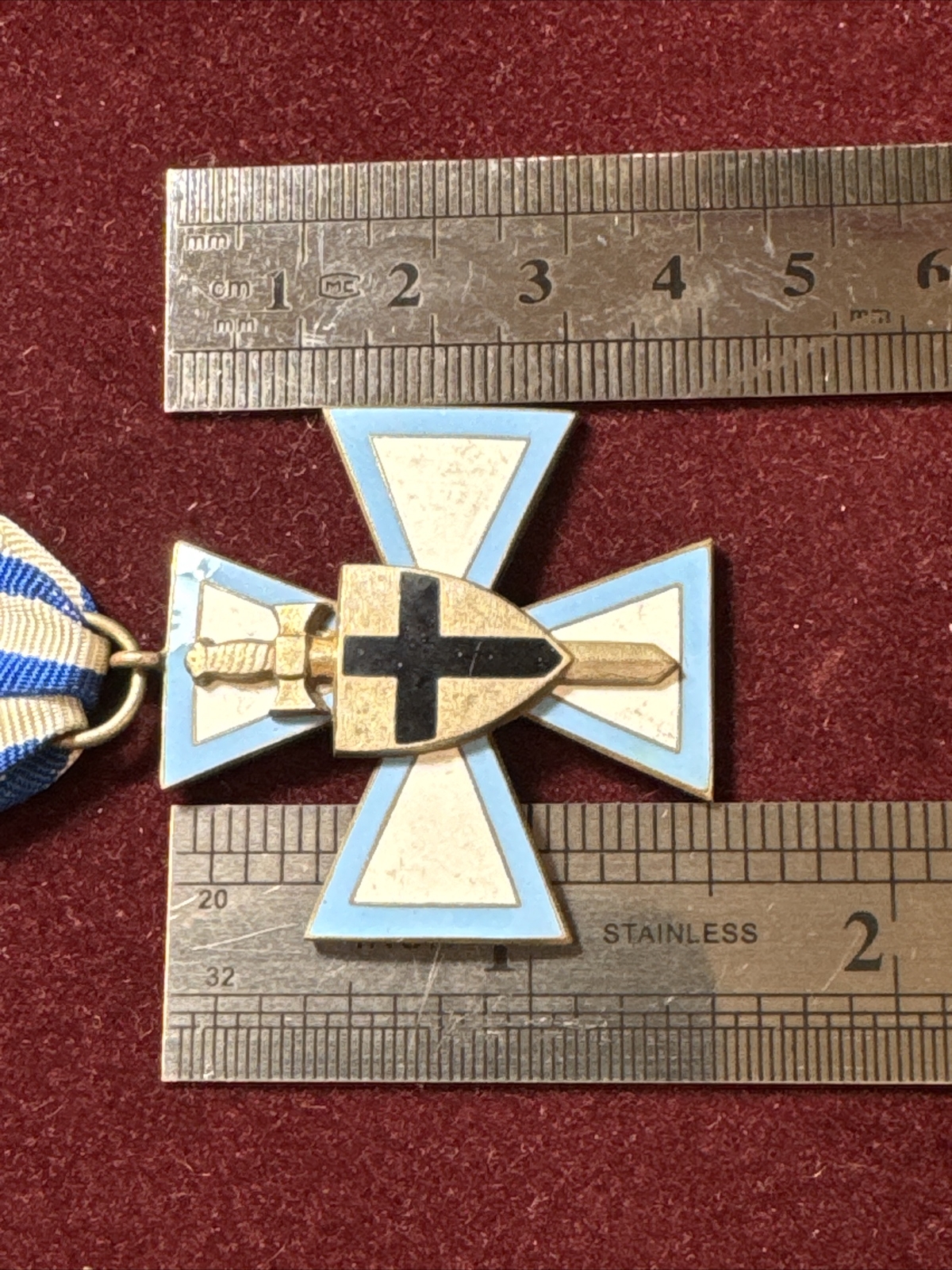 White Movement RUSSIA Military CROSS of the BALTIC LANDWEHR w. original ...